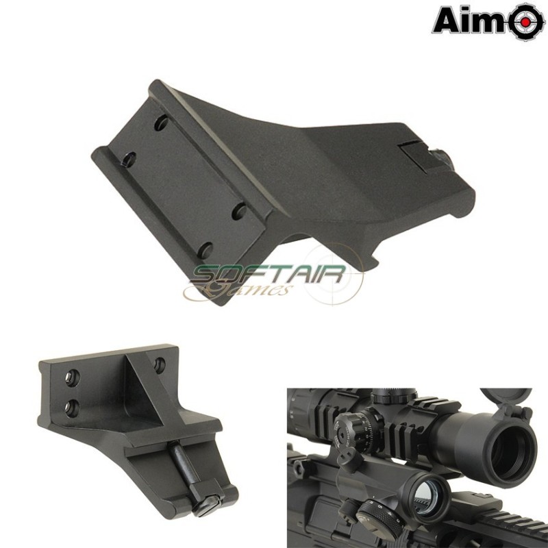 Kac Style 45° Offset Mount For T1/t2 Black Aim-o (ao1766-bk)
