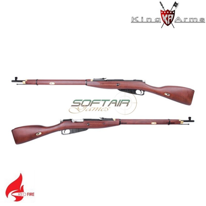Fucile A Molla Mosin Nagant 1891/30 Real Wood Red Fire King Arms (ka-m - Softair Games - ASG ...