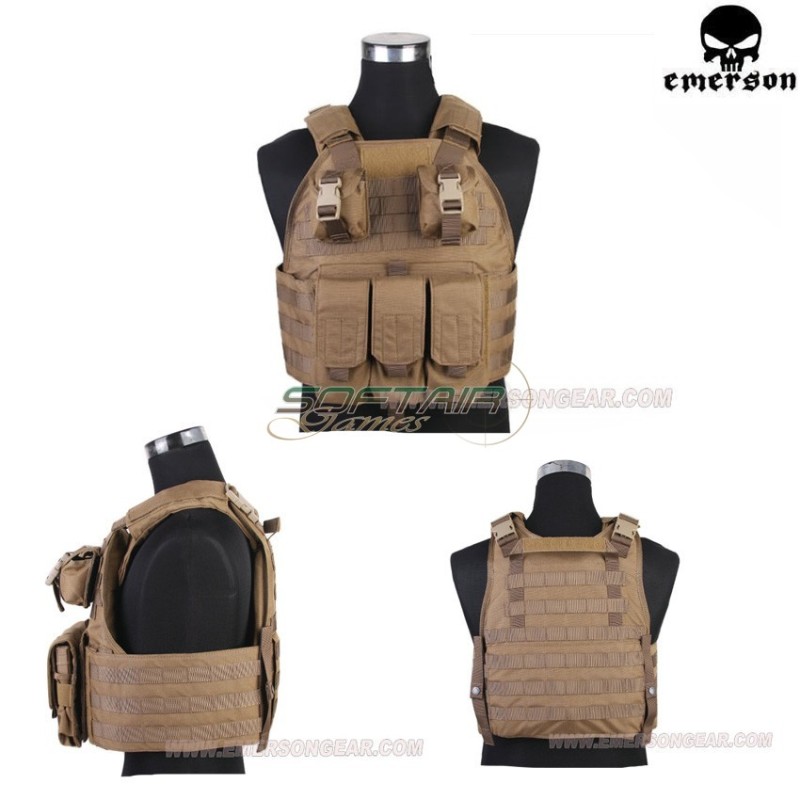 Spc Usmc Body Armour Coyote Brown Emerson (em2887)