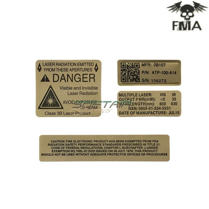 Custom Decals Stickers 01 Type For An Peq-15 Fma (fma-tb1078-01)