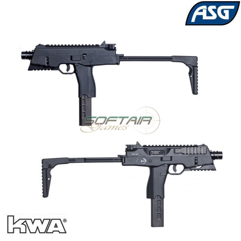 Gas Submachine Gun Mp9 A1 Gbb Black Kwa Asg (asg-16799)
