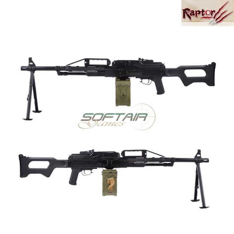 Electric Machine Gun Pkp Full Metal Black Raptor (rpt-pkp-aeg)