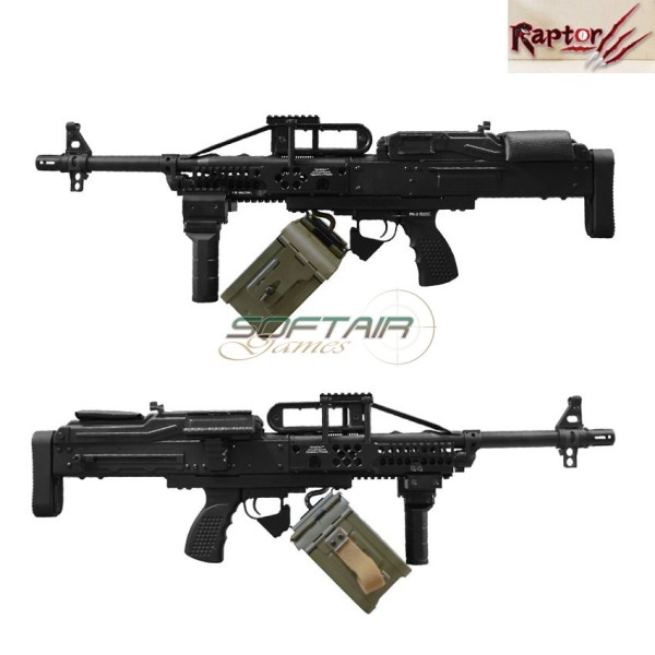Mitragliatrice Elettrica Pkp Bullpup Full Metal Black Raptor