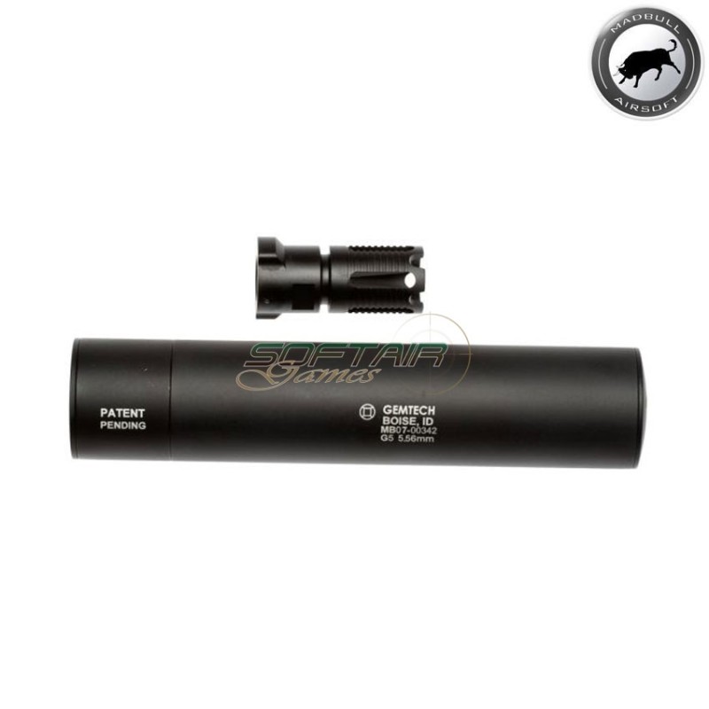 Gemtech G5 Black Silencer & Flash Hider Madbull (mb-gtg5-bk)