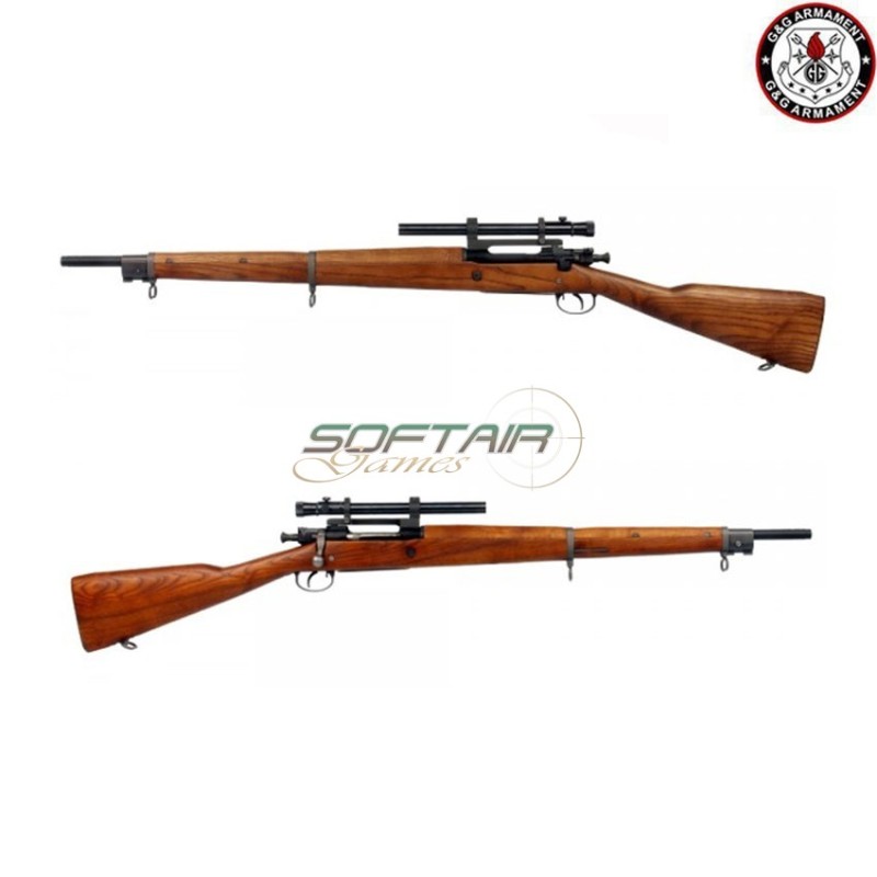 Gas Rifle M1903 A4 With Scope Springfield Real Wood Gm1903a4 G&g