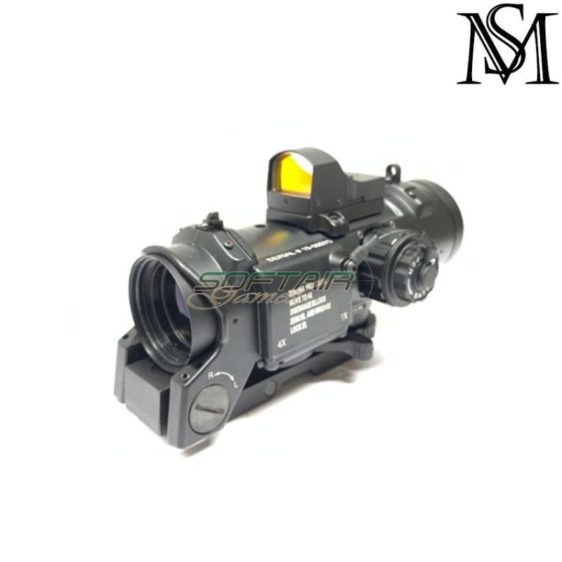 Scope elcan specter dr 1x/4x w/docter red dot milsim series