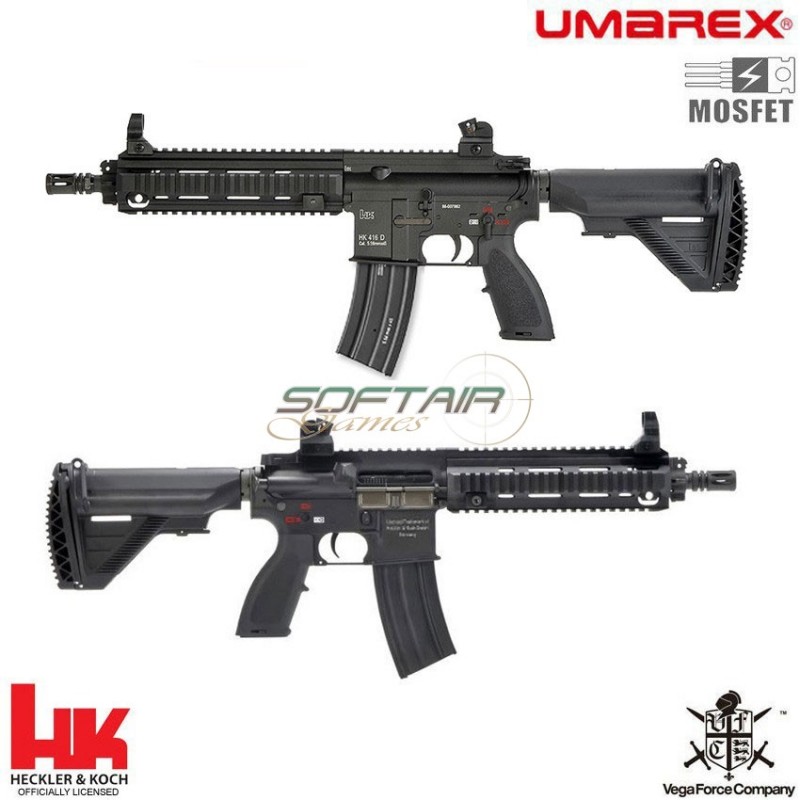 Electric Aeg Hk416 V.2 Short Version Black Vfc - Softair Games - ASG ...