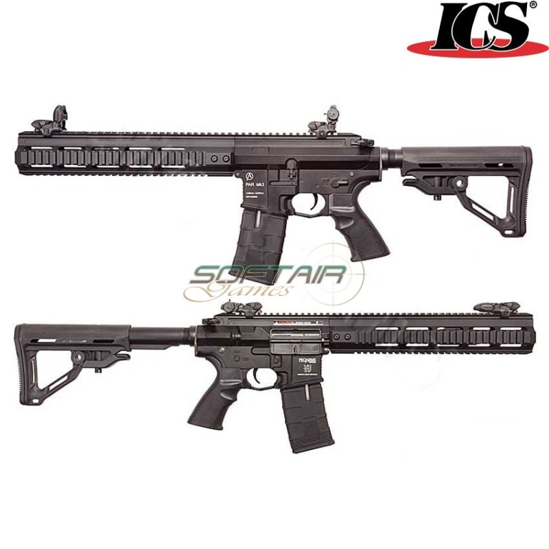 Rifle Electric Par Mk3 Cqb Mtr Blowback Black Ics (ics-293-mk3-bk)
